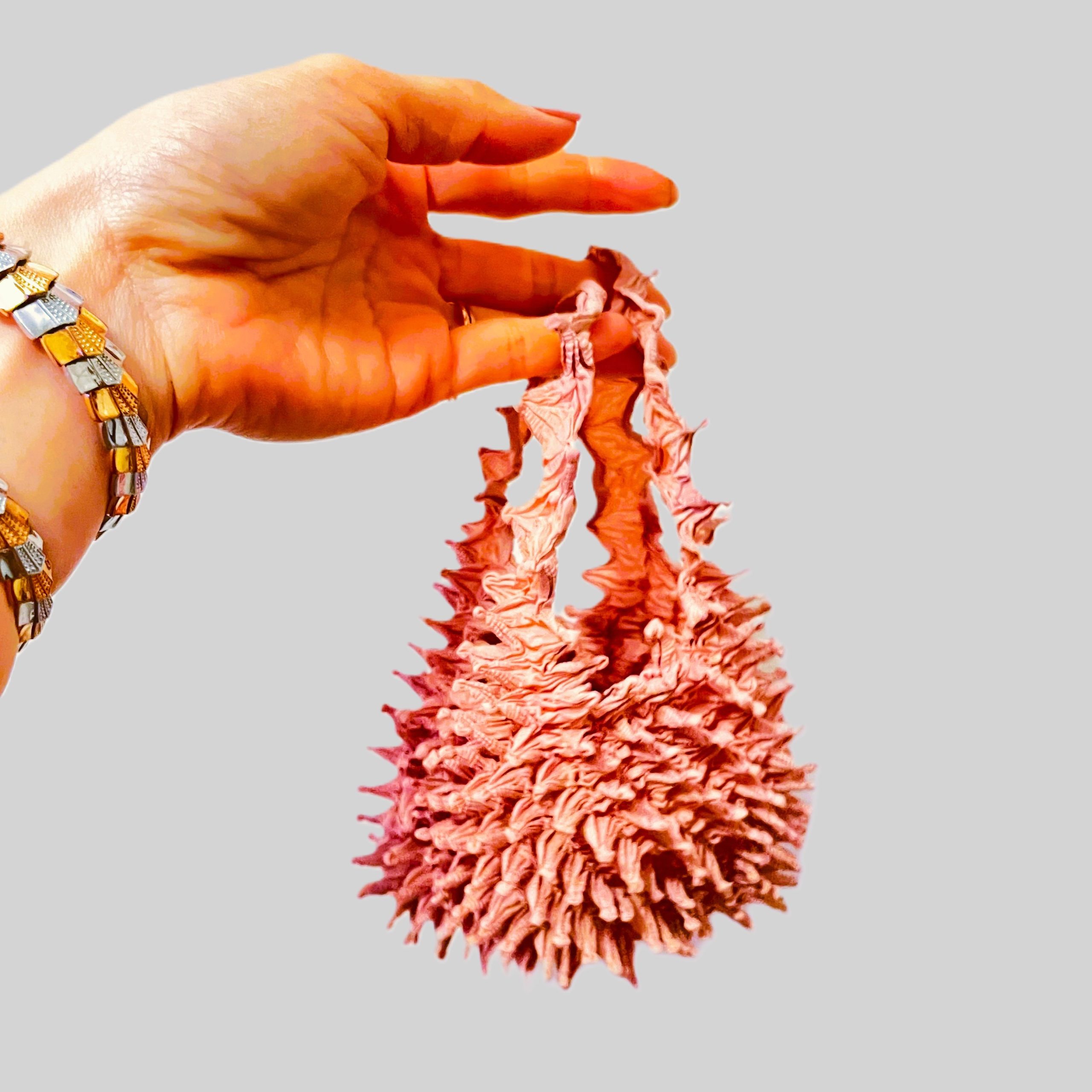Spiky Shibori Handbag | 500 years of Japanese Tie Dye Technique