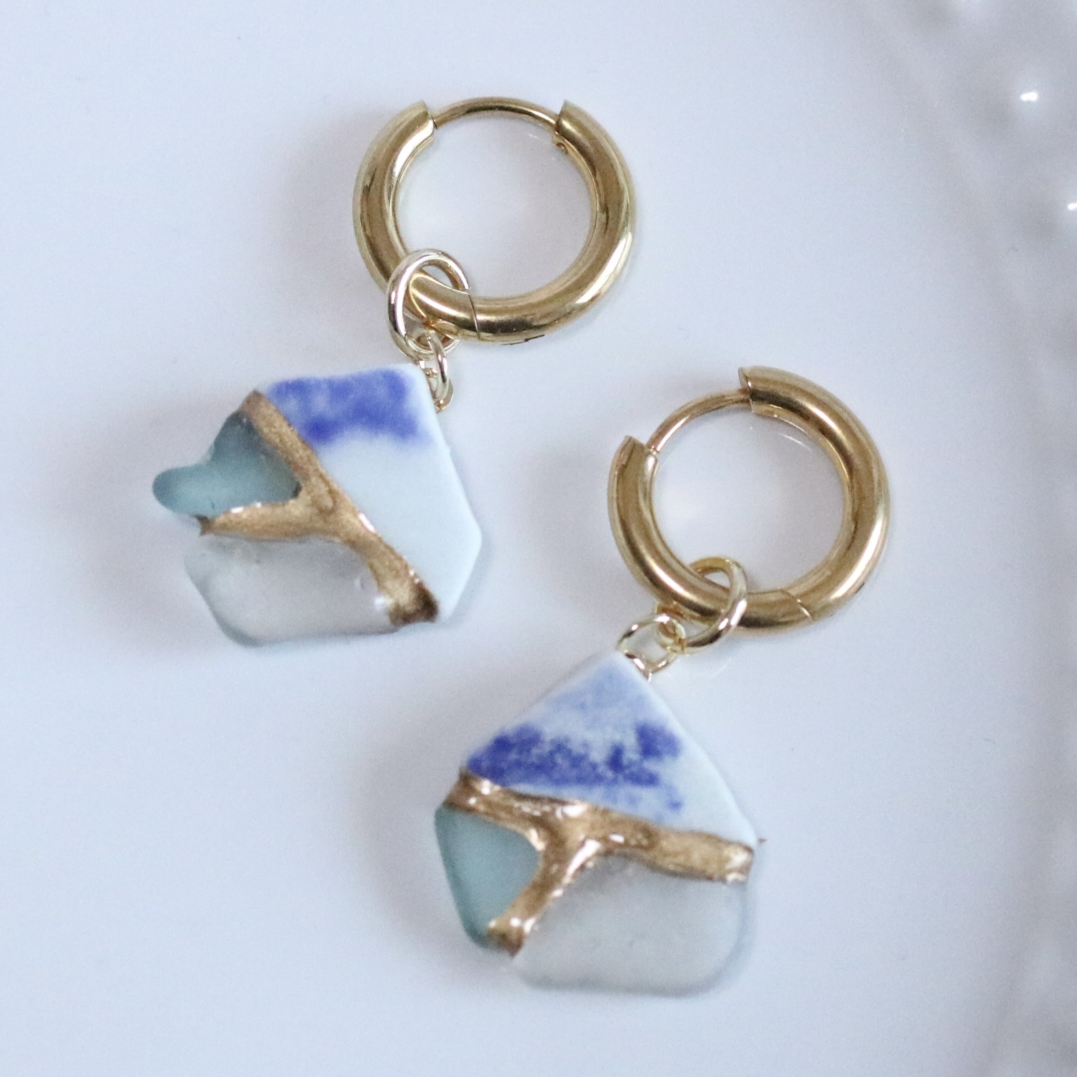 Kintsugi Hooped Earrings I Old Meets New