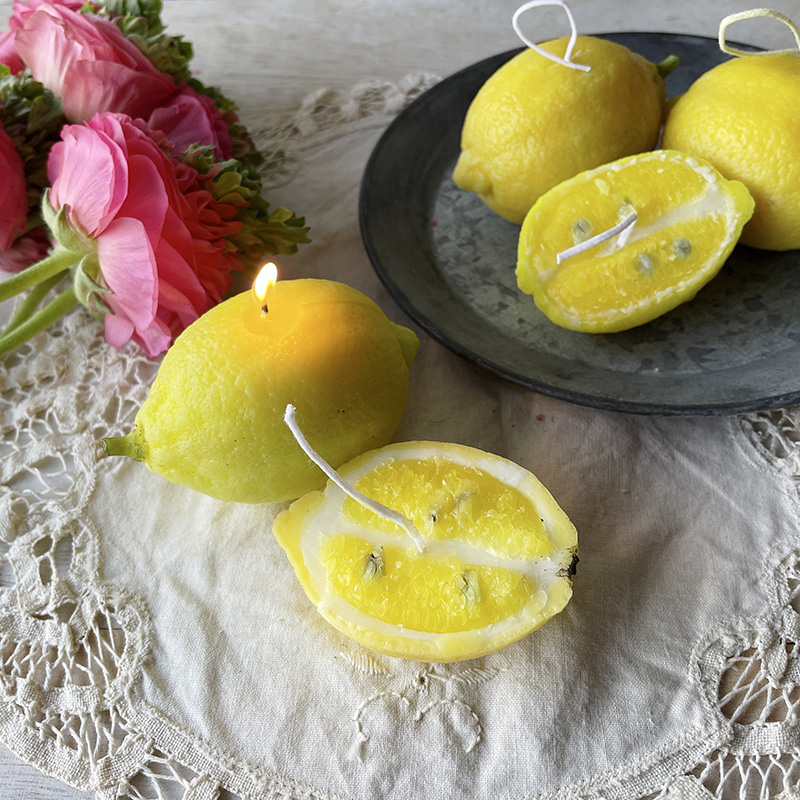 Citrus Lemon Duo – Handcrafted Scented Candle Set